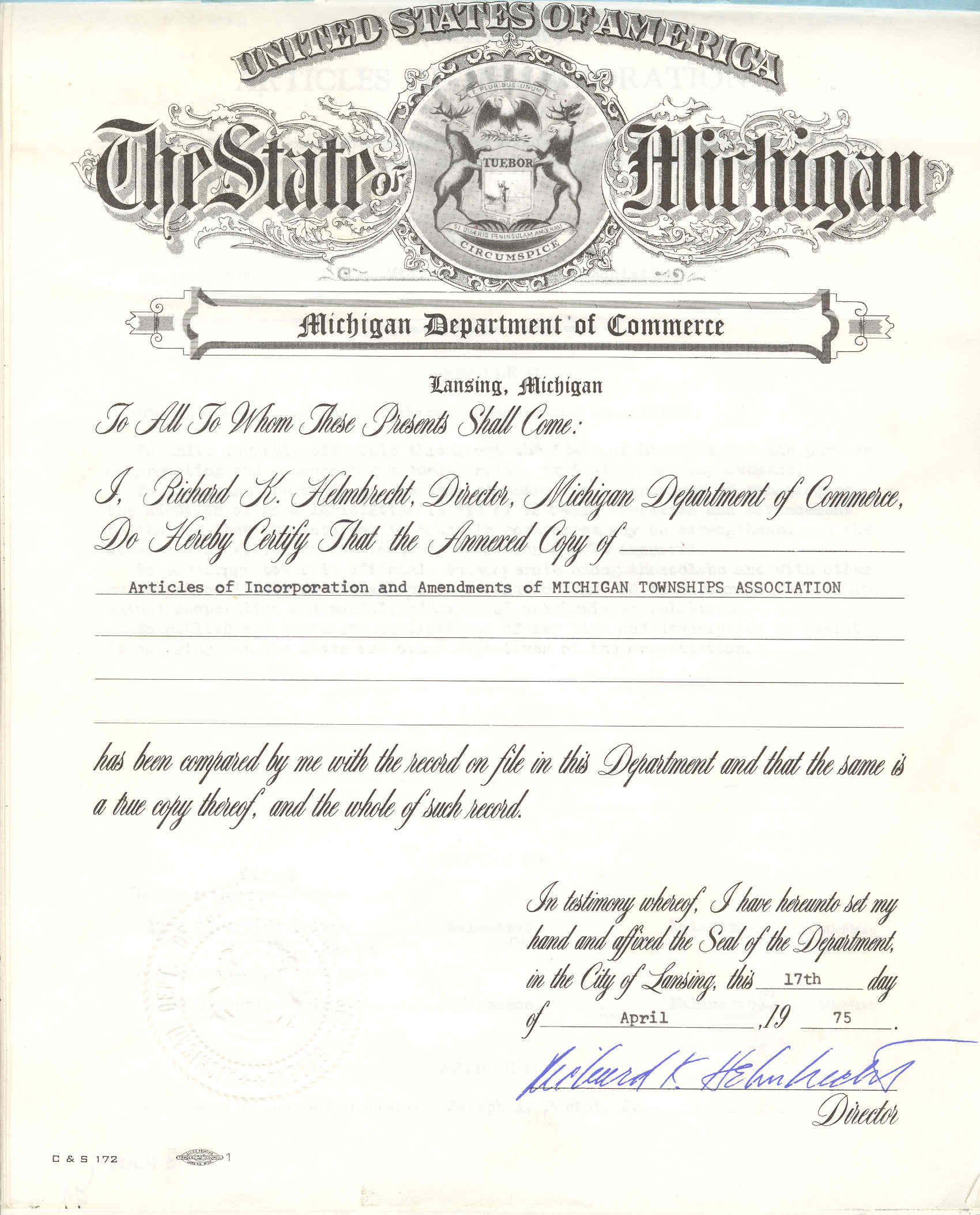 History of MTA – Michigan Townships Association